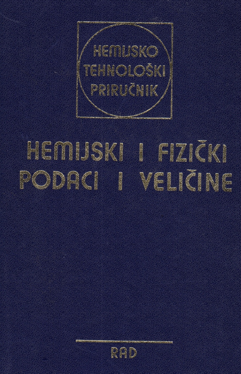 Hemijski i fizički podaci i veličine